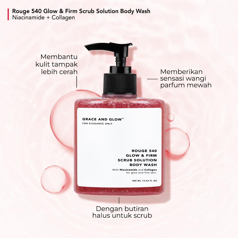 Jual Baru Grace and Glow Rouge 540 Gentle Scrub Body Wash | Shower Gel | - Sabun Mandi Cair ...