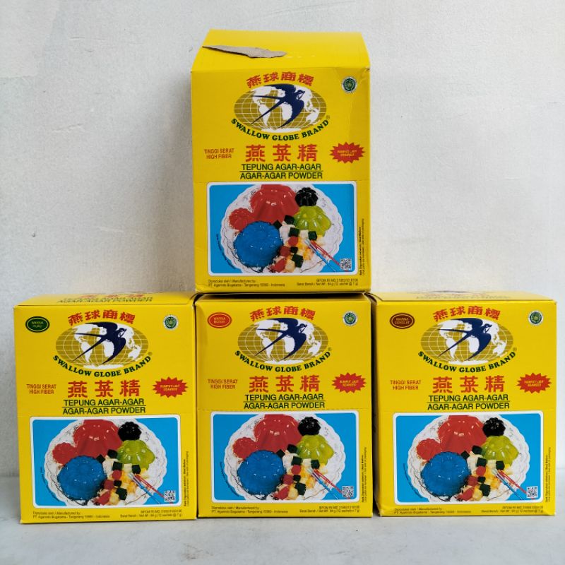 Jual Agar-agar Swallow Globe 1 box 12 sachet | Shopee Indonesia