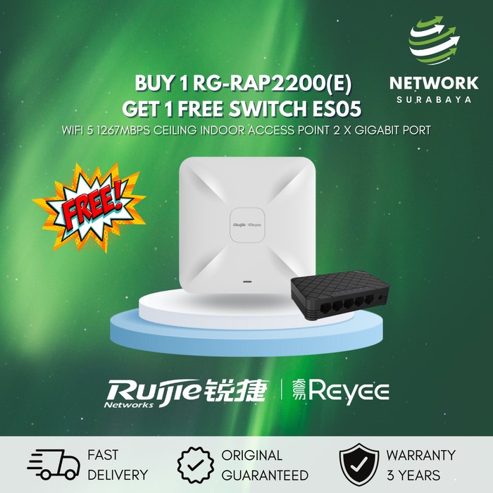 Jual Ruijie Reyee RG-RAP2200(E) Dual Band Ceiling Access Point | Shopee Indonesia