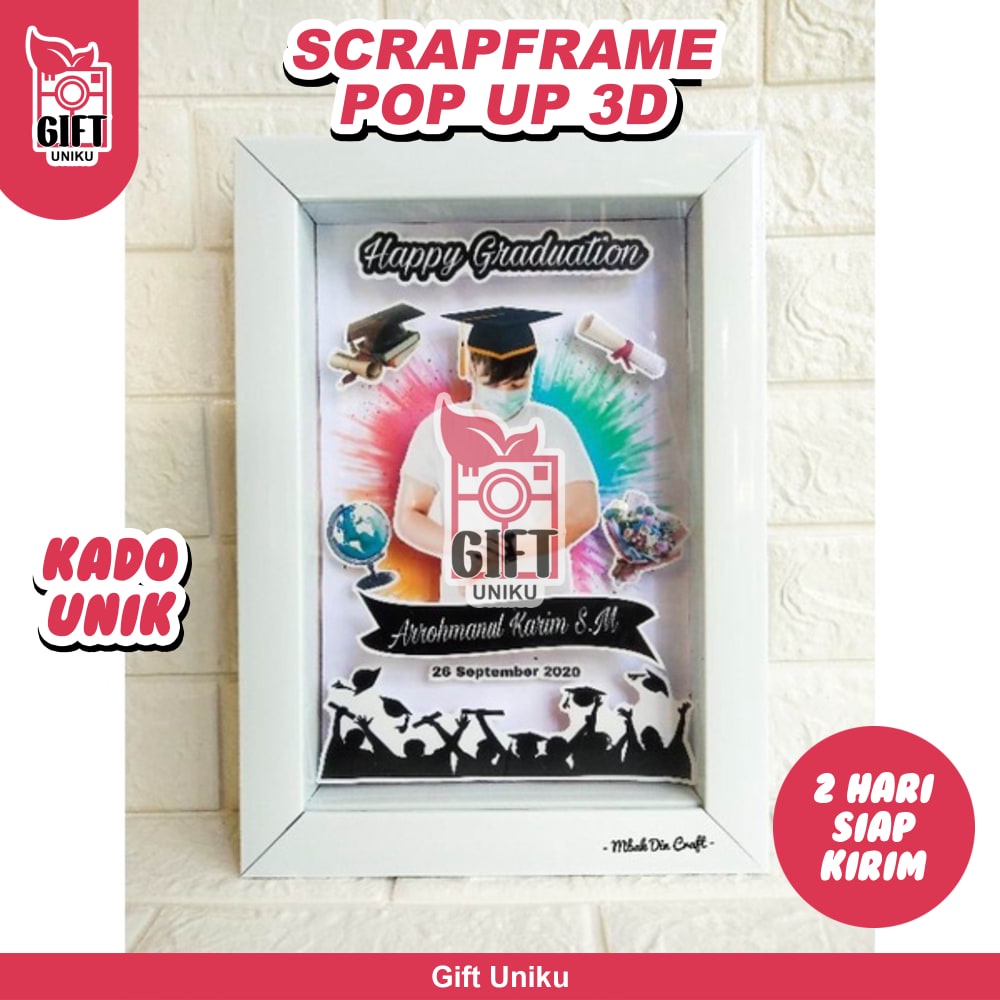 Jual 1520003 Flowers Frame 3D 15X20 Boneka Custom Frame Foto Wisuda ...