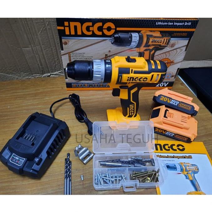 Jual dhe CIDLI2002 CORDLESS IMPACT DRILL BOR BATERAI BETON 10mm 20V SET ...