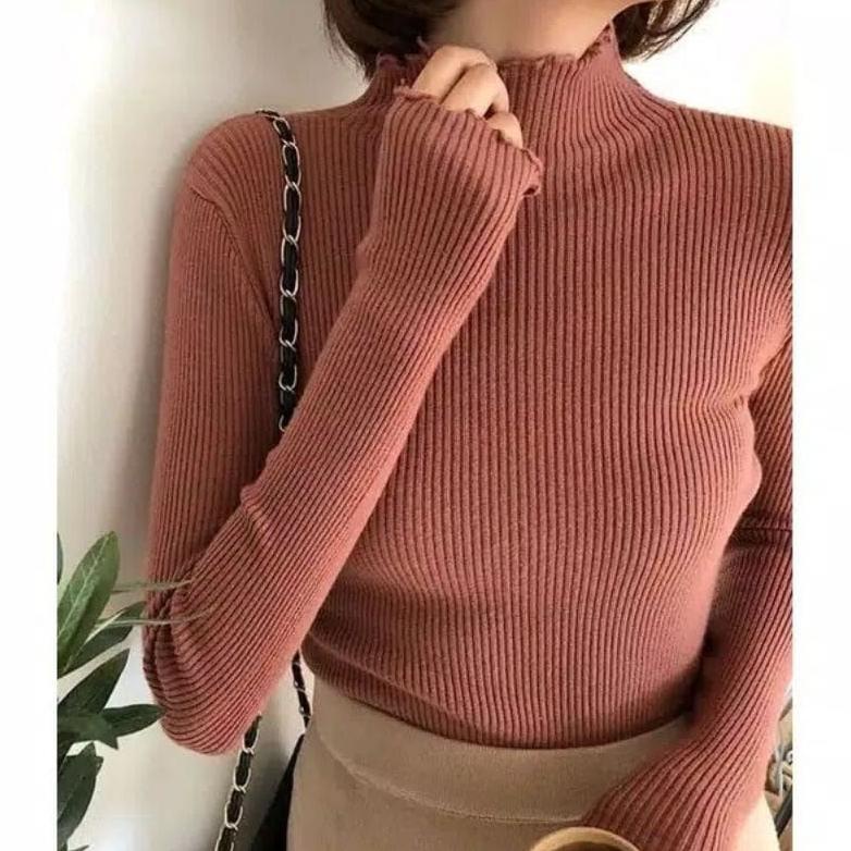 Jual Heygloris - Inner Rajut Curly/Kriwil Lengan Panjang Baju Dalaman ...