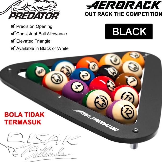Jual NEW PRODUCT !!! Predator AeroRack Pool Ball Rack Black | Triangle ...