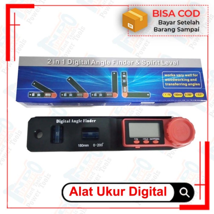 Jual Sarila Mistar Digital Penggaris Siku Busur Derajat Sudut Angel ...