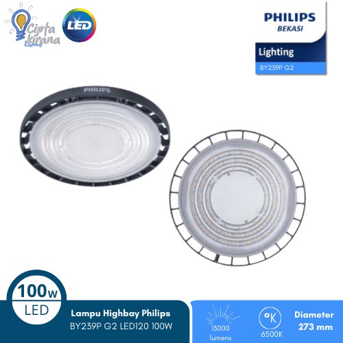 Jual Lampu Highbay Philips BY239P G2 LED120 100W NW/CW | Shopee Indonesia