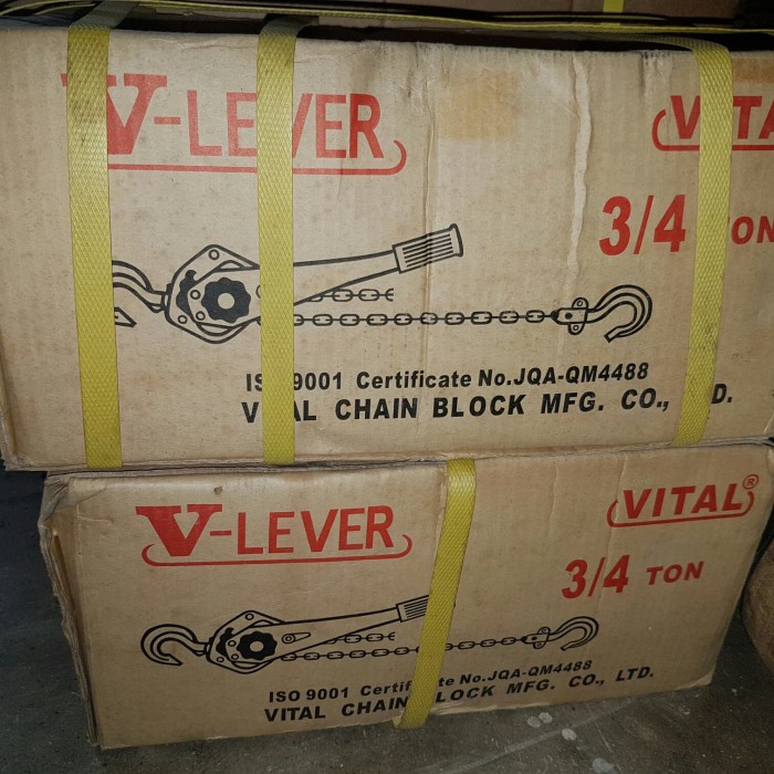Jual Promo Vital Lever Block 3/4 Ton X 1.5 Meter - Chain Block Lever ...