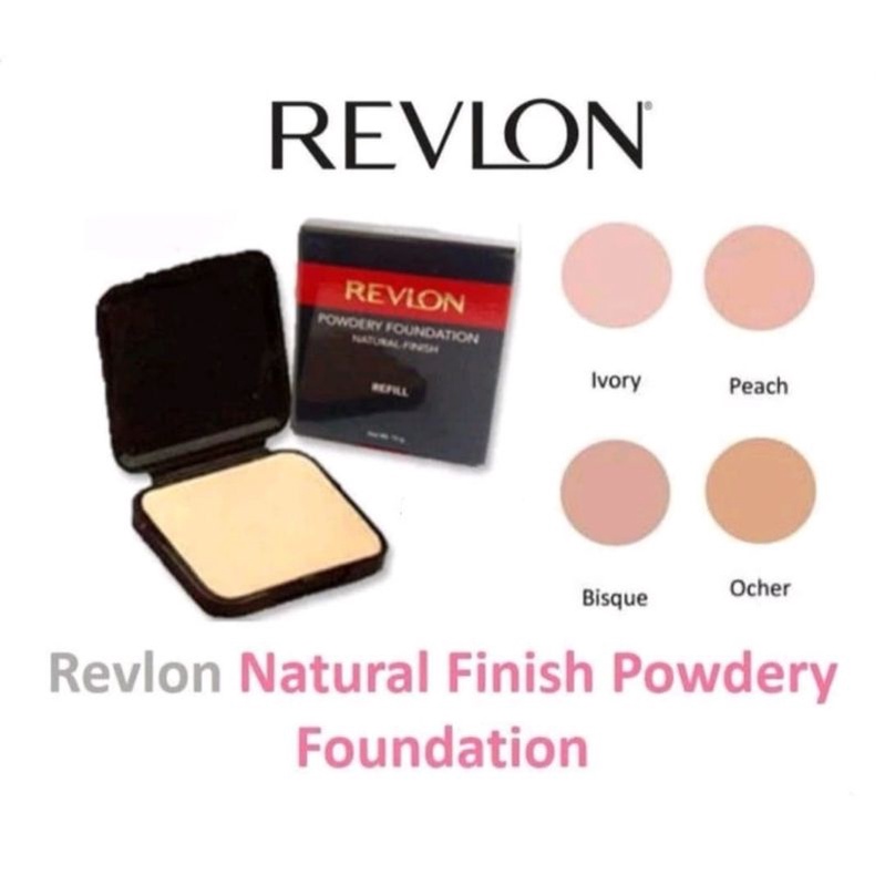 Jual Revlon Natural Finish Powdery Foundation Refill - Revlon Bedak ...