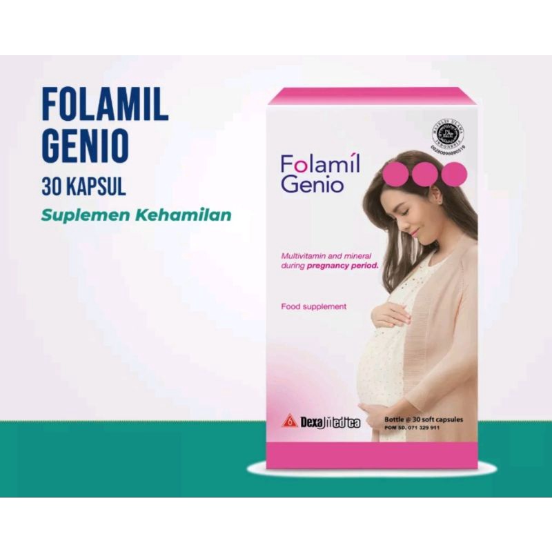 Jual Folamil Genio 30 kapsul Suplemen Multivitamin dan mineral ibu ...