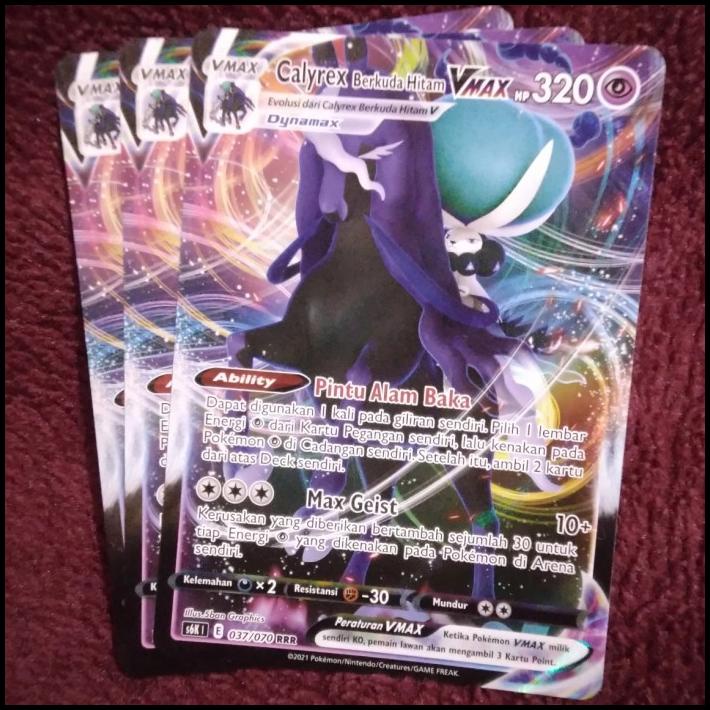 Jual BEST DEAL CALYREX BERKUDA HITAM VMAX V MAX RRR S6K - POKEMON TCG INDONESIA FOIL ...