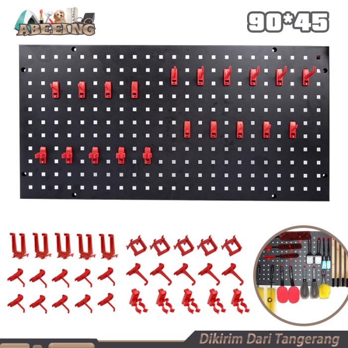 Jual 90*45Cm Rak Bengkel Perkakas Rak Toko Hook Set Tool Storage Hanger ...