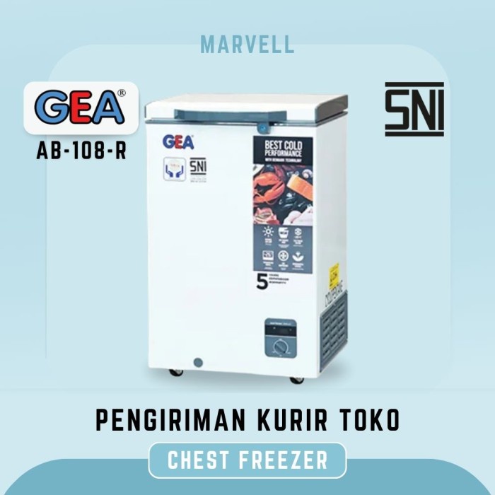 Jual CHEST FREEZER GEA AB-108-R CHEST FREEZER 100 LITER GARANSI RESMI ORIGINAL | Shopee Indonesia