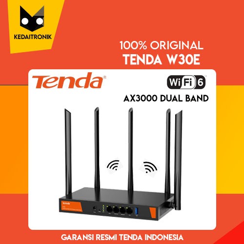Jual Tenda W30E AX3000 Dual Band WiFi-6 Wireless Hotspot Router ...