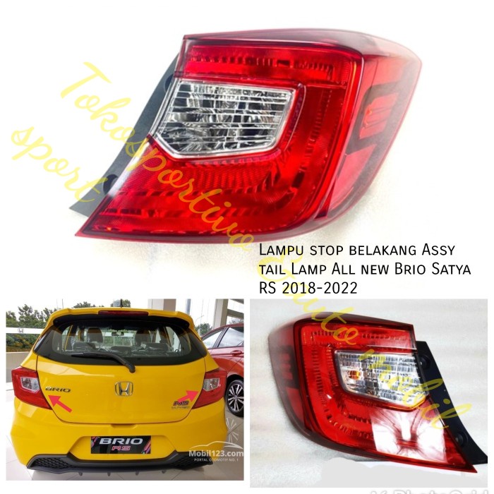 Jual LAMPU STOP TAIL LAMP BELAKANG ASSY ALL NEW BRIO SATYA RS 2018-2022 ...