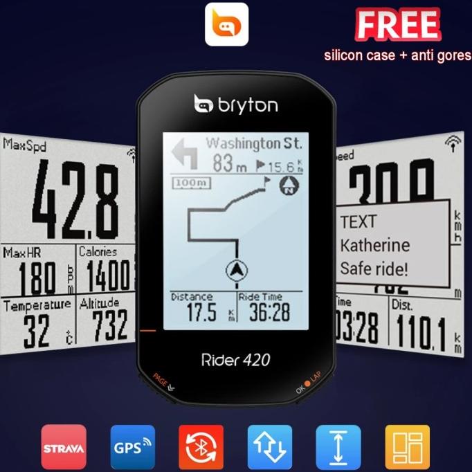 Jual Speedometer sepeda GPS Bryton rider 420 unit only | Shopee Indonesia