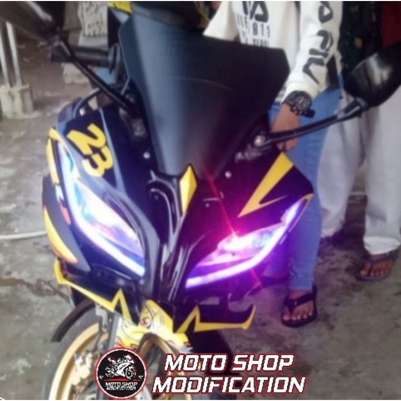 Jual Topeng R6 Kedok Cover Lampu Winglet Yamaha R15 OLD V1 V2 2014-2016 ...