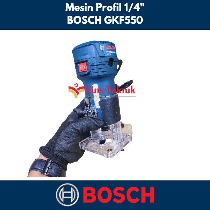 Jual Mesin profil kayu GKF550 Bosch GKF 550 1/4" Router Trimmer -Lulas ...