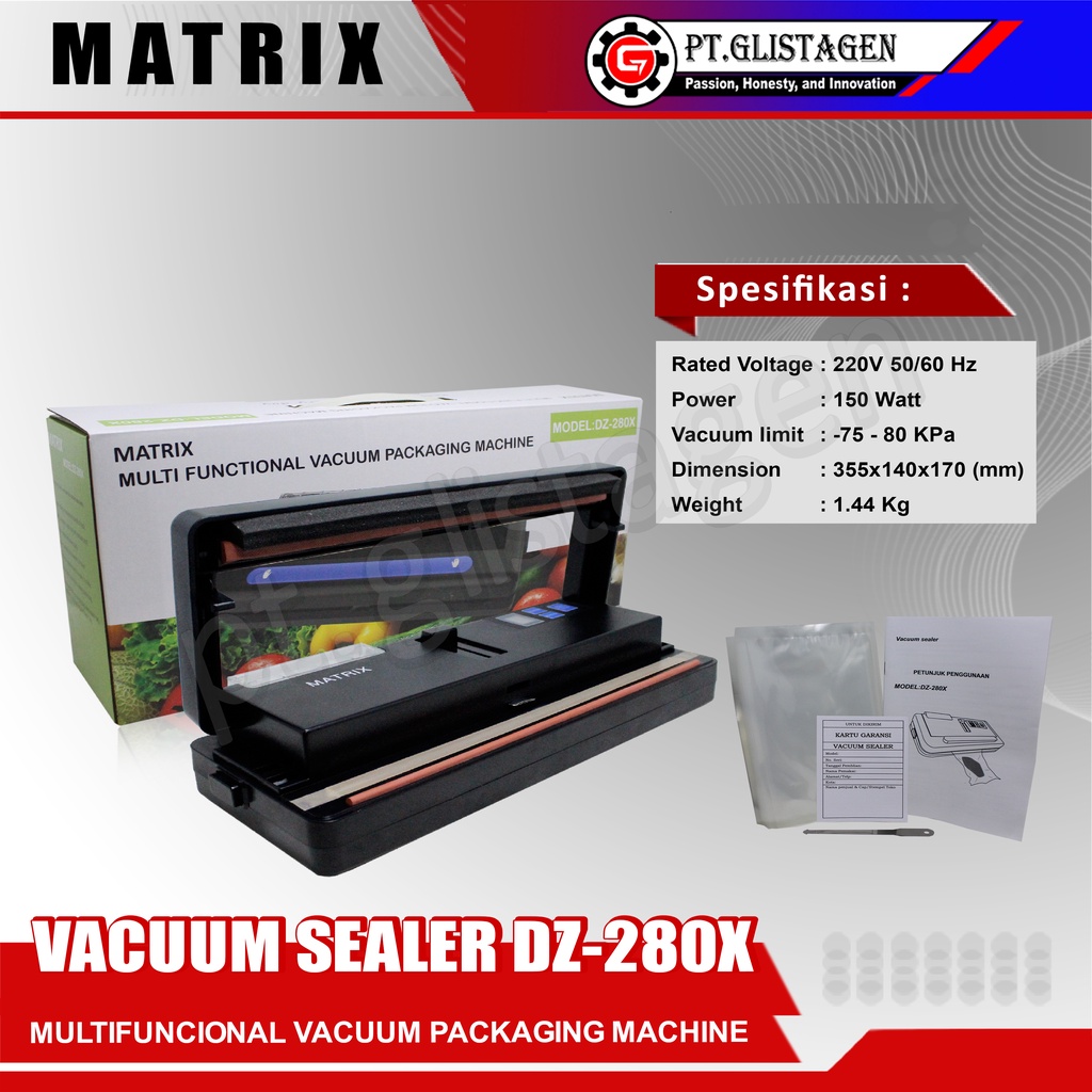 Jual MATRIX DZ280X Mesin Vacuum Sealer Makanan Basah+Kering MATRIX DZ ...