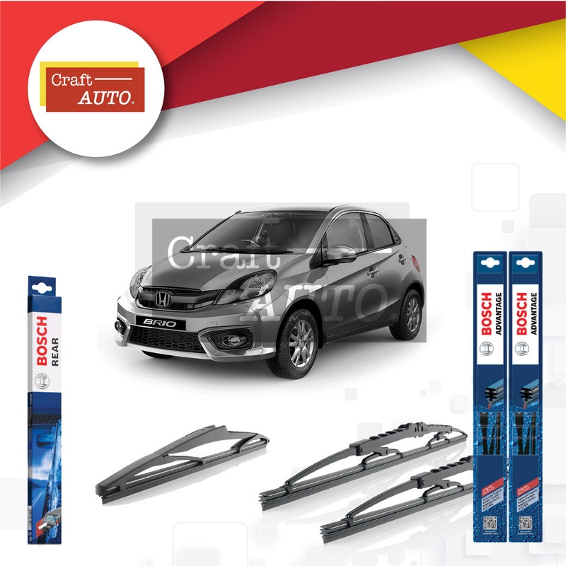 Jual Wiper Honda Brio Depan Belakang Bosch Advantage | Shopee Indonesia
