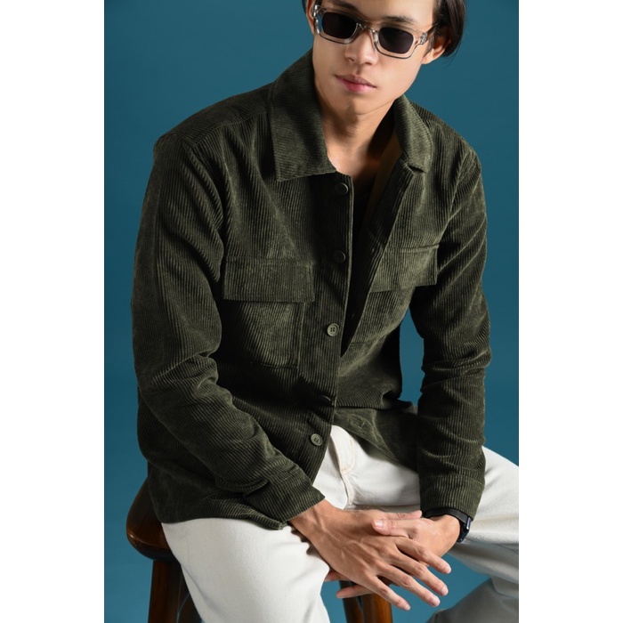 Jual Jaket Prepp Studio Corduroy Overshirt Jacket Army | Shopee Indonesia