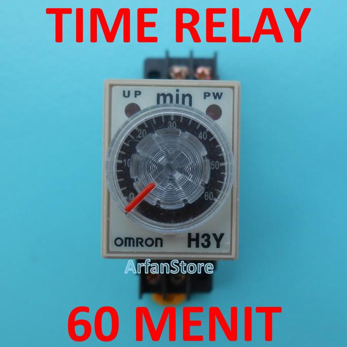 Jual TDR 60 Menit Time Delay Relay Timer Penunda Waktu AC 220V H3Y-2 ...