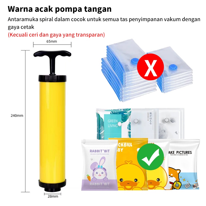 Jual 【24HShip】 VACUM BAG /Vacuum Bag Pakaian Plastik Travel Vakum Baju kompresi menghemat ruang ...