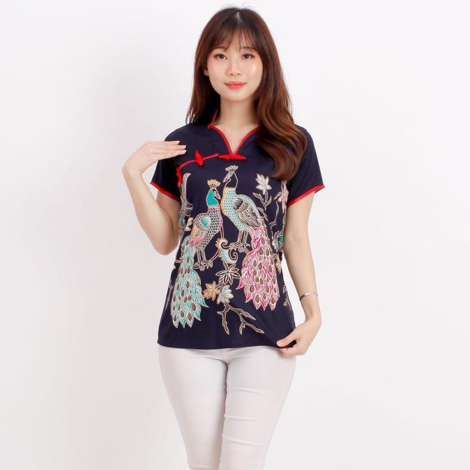 Jual Atasan Batik Blouse Batik Modern Wanita Cheongsam 331 Gt | Shopee ...