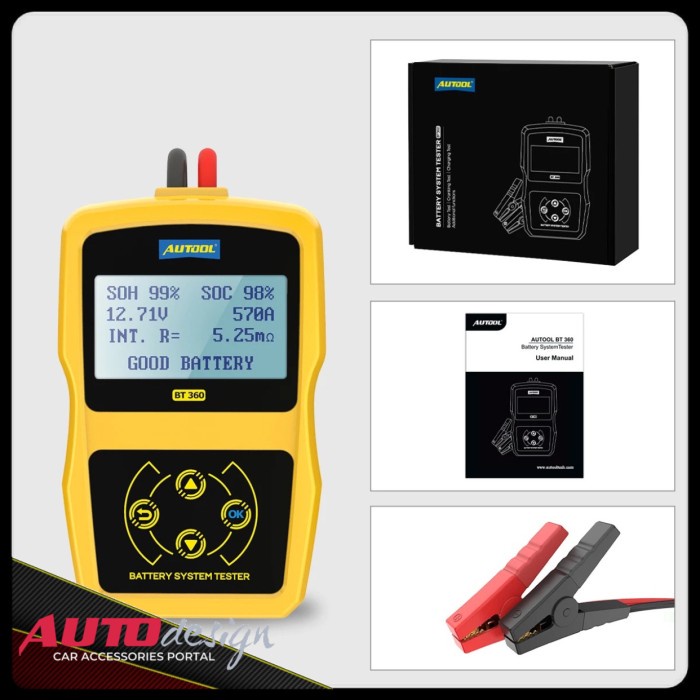 Jual Battery Tester Analyzer Autool 12V - 2400 Cca | Shopee Indonesia