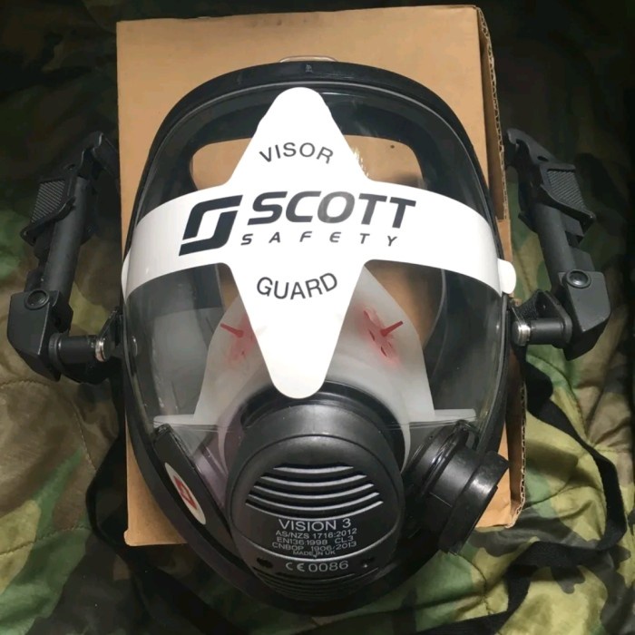 Jual Safety Mask - Scott Safety Vision 3 Pp Lqf Gallet Helmet Mask ...