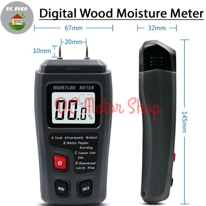 Jual Wood Moisture Meter Kayu Kertas Alat Ukur Kelembaban Kadar Air di ...