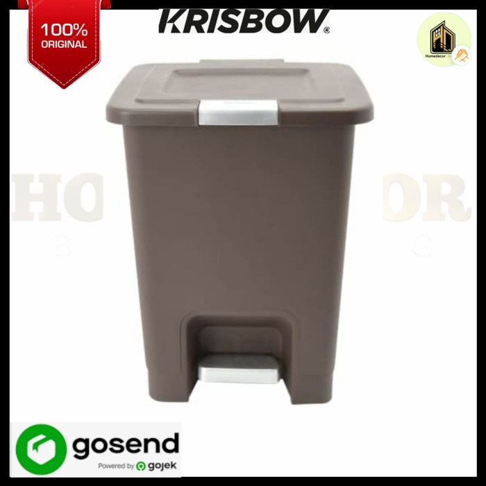 Jual Krisbow 6 Ltr Tempat Sampah Plastik - Cokelat Tua / pedal bin krisbow | Shopee Indonesia