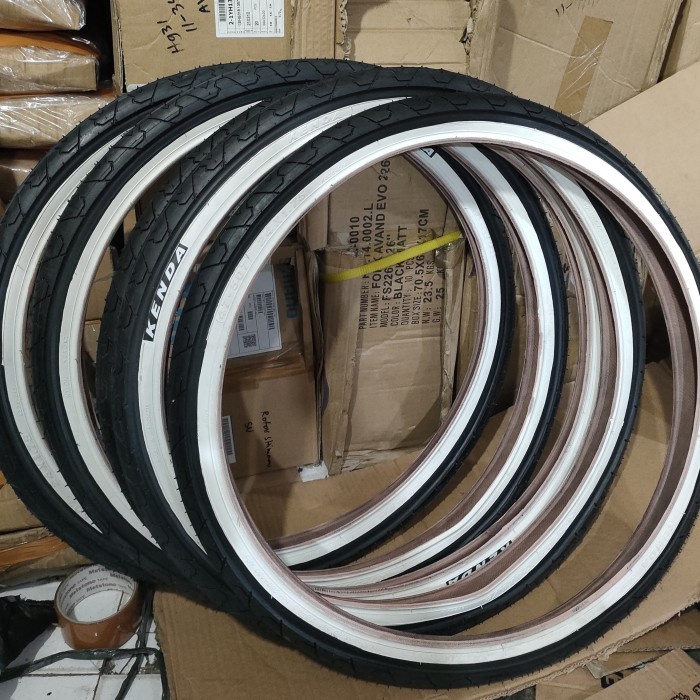 Jual BAN LUAR SEPEDA 24 X 1.75 KENDA HITAM PUTIH ORIGINAL | Shopee ...