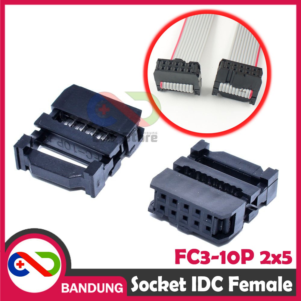 Jual FC3-10P SOCKET SOKET AMPHENOL IDC 2x5 10PIN HEADER FEMALE ISP ...