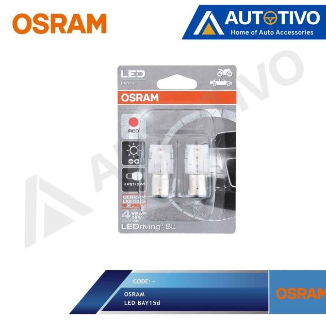 Jual Osram LED driving Basic S25 P21/5W Red Light BAY15d Lampu Rem ...