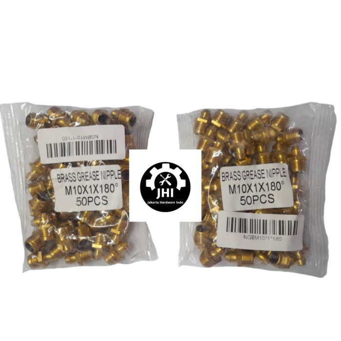 Jual [Ori] Isi 50 Pcs Nepel Grease 10Mm M10*1 Lurus/ Nepel Gemuk ...