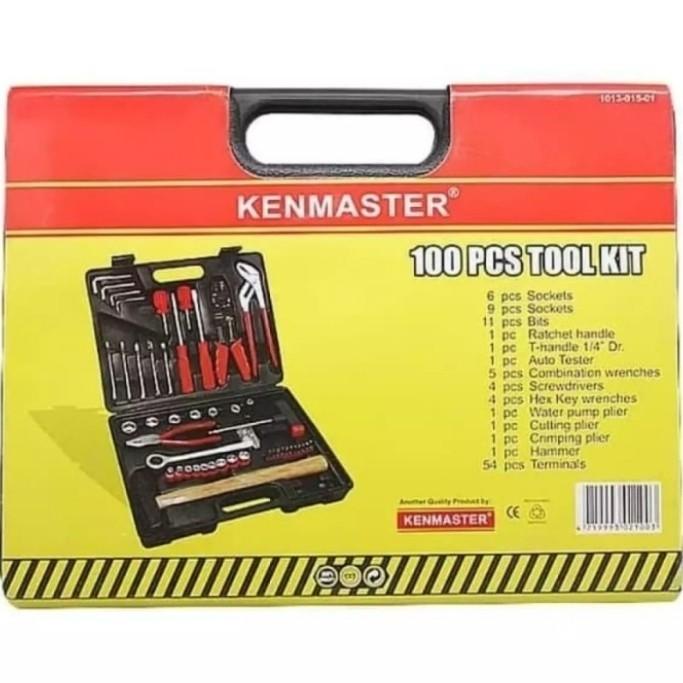 Jual KENMASTER TOOL BOX KIT SET PERKAKAS KUNCI BENGKEL KOMPLIT ISI 100 ...