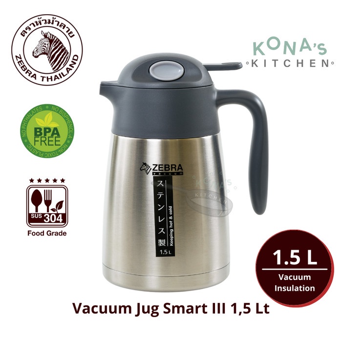 Jual Zebra Vacuum Jug Smart Iii 1,5 Lt (112948) / Thermos Tuang ...