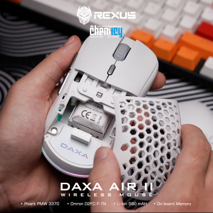 Jual NEW REXUS DAXA AIR II WIRELESS PRO GAMING MOUSE ORIGINAL TERBARU ...