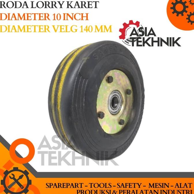 Jual Roda Karet Lorry 10 Inch 250 x 75 x 140 Samson | Shopee Indonesia