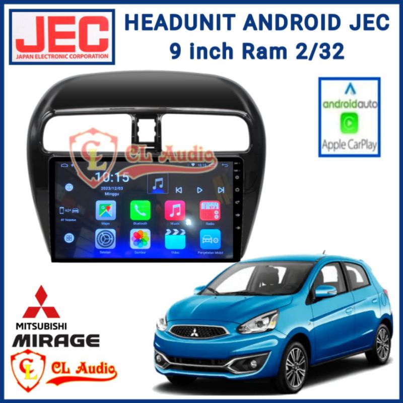 Jual Head Unit Android JEC 9 Inch Mitsubishi Mirage | Shopee Indonesia