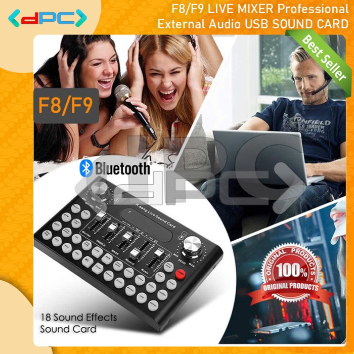 Jual LIVE MIXER F8 F9 Professional External AUDIO USB SOUND CARD ...