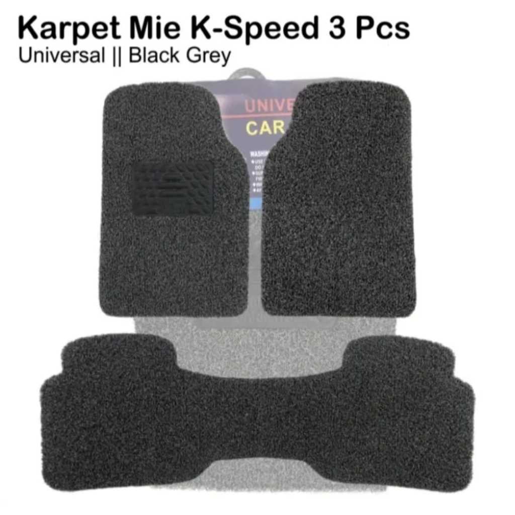 Jual Karpet Model Mie 3 Pcs Universal Untuk Semua Mobil - Warna ABU ...
