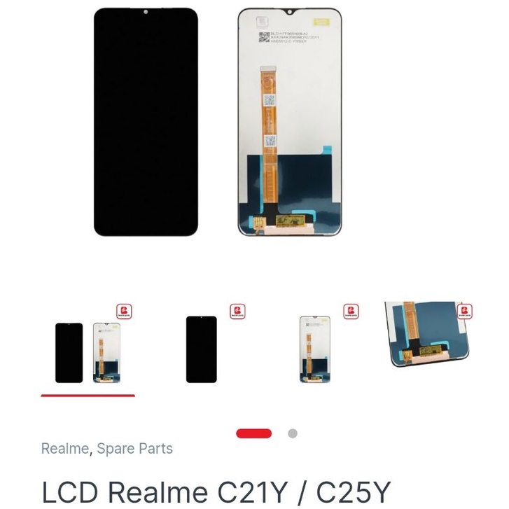 Jual LCD TOUCHSCREEN REALME C21Y / C25Y E1 BLACK | Shopee Indonesia