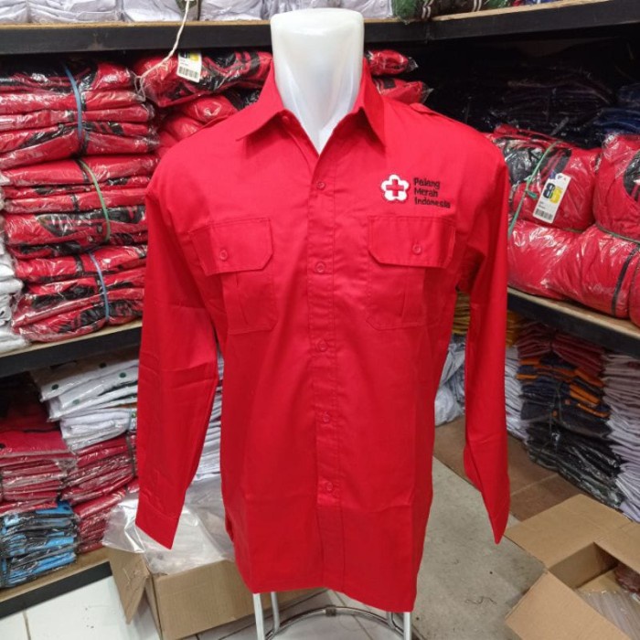 Jual Kemeja Pmi Baju Pmi Seragam Pmi Kemeja Palang Merah Indonesia Shopee Indonesia