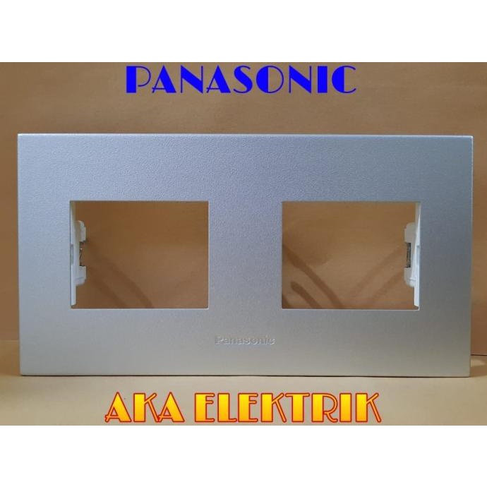 Jual Panasonic Frame Saklar 2 Gang 4 Device Silver Wesj 78049Mws ...