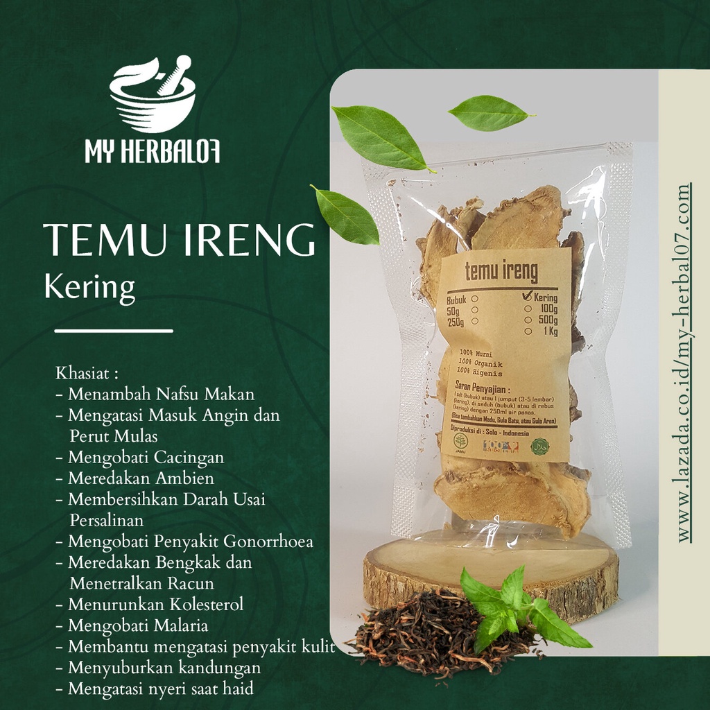 Jual Herbal Kesehatan Temu Ireng Kering / Curcuma Aeruginosa 50 Gram ...