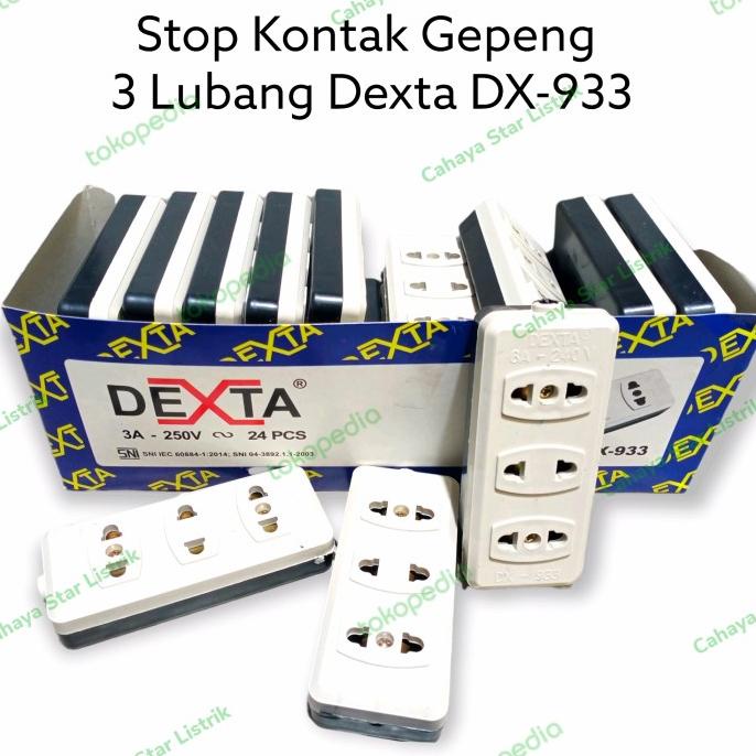 Jual Terminal Stop Kontak 3 Lubang Gepeng Dexta Dx-933 Star | Shopee ...