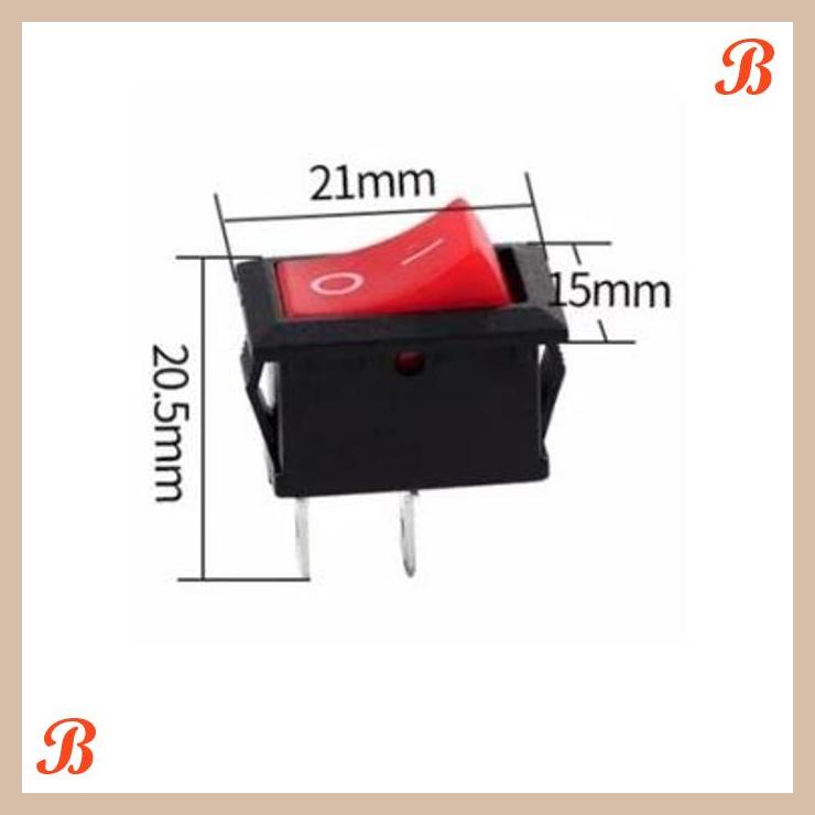 Jual | OL | A153 SAKLAR 21X15MM ROCKER SWITCH MINI ON - OFF 2 PIN ...