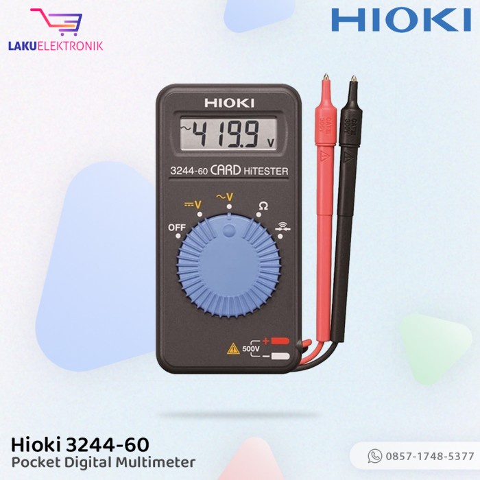 Jual Digital Multimeter Card Hitester Digital Multi Meter Hioki 3244-60 ...