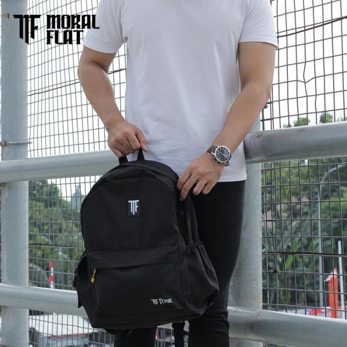 Jual Moral Flat-Tas Ransel-Backpack-Black Series-Mf | Shopee Indonesia