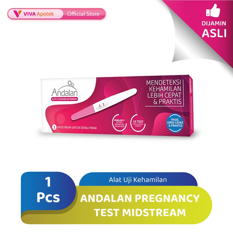 Jual Andalan Pregnancy Test Midstream untuk Alat Uji Kehamilan (1 ...